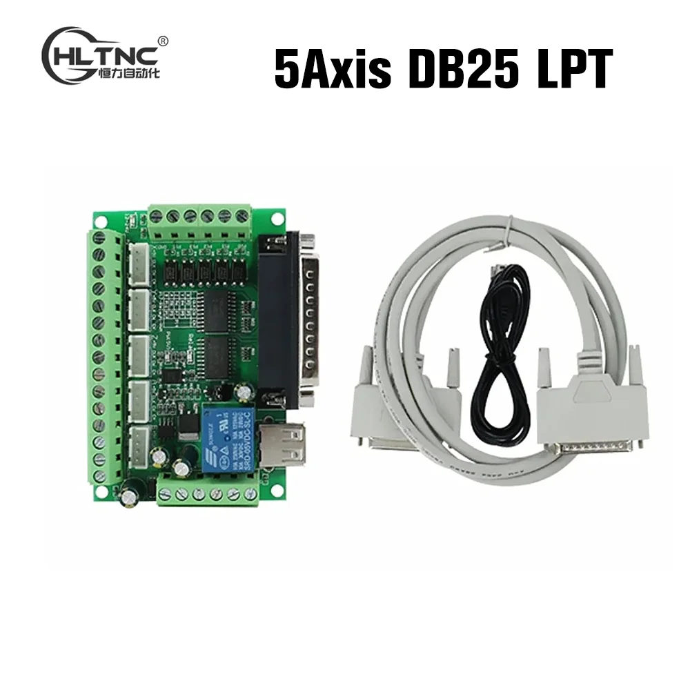 HLTNC-Mach3-5-Axis-DB25-LPT-Port-CNC-Interface-Breakout-Board-With ...