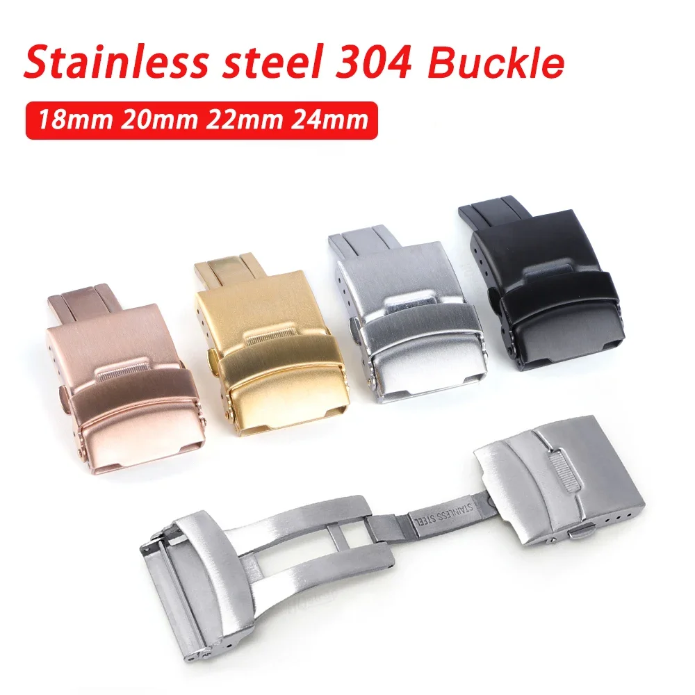 Watch Buckle 18mm 20mm 22mm 24mm Stainless Steel Metal Buckles Double ...