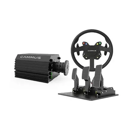 CAMMUS-Racing-Simulator-wheelbase-and-steering-wheel-and-the-3-pedal ...