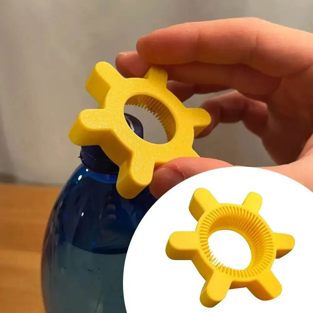 Unique Multi-function Bottle Cap Opener Yellow Plastic Rotary Bottle ...