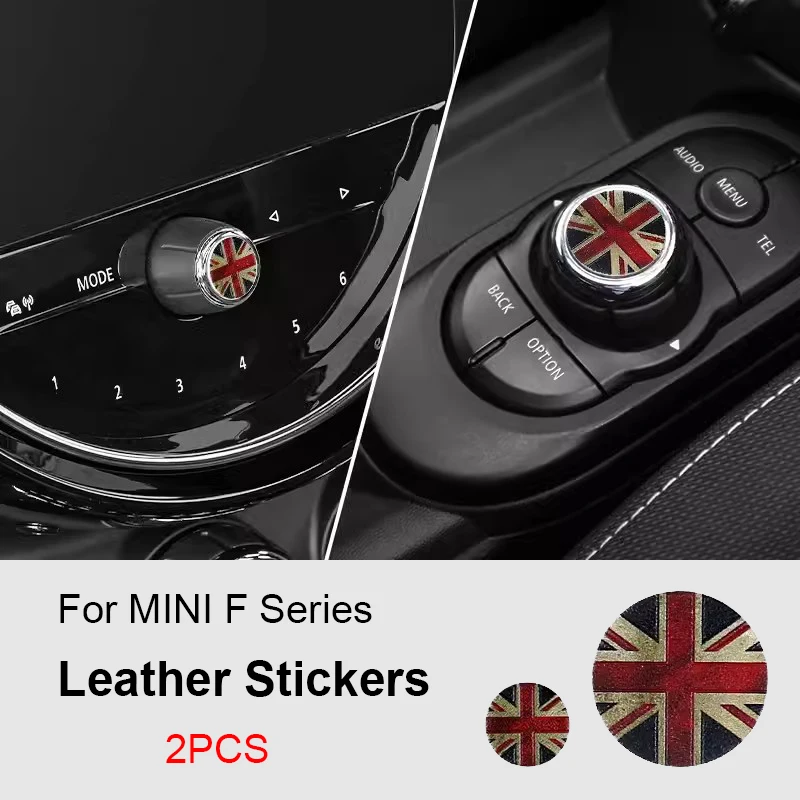 2pcs Car Central Control Multimedia Button Cover Volume Knob Sticker ...