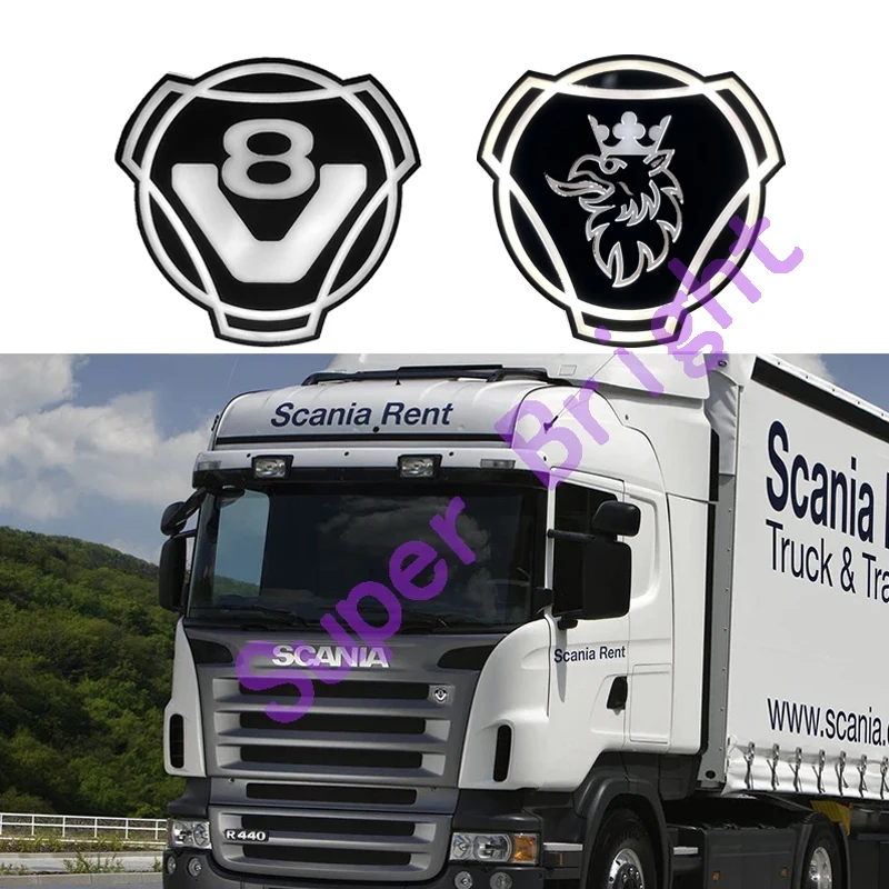 símbolo Scania com luz LED branca: minha experiência ao instalar no ...