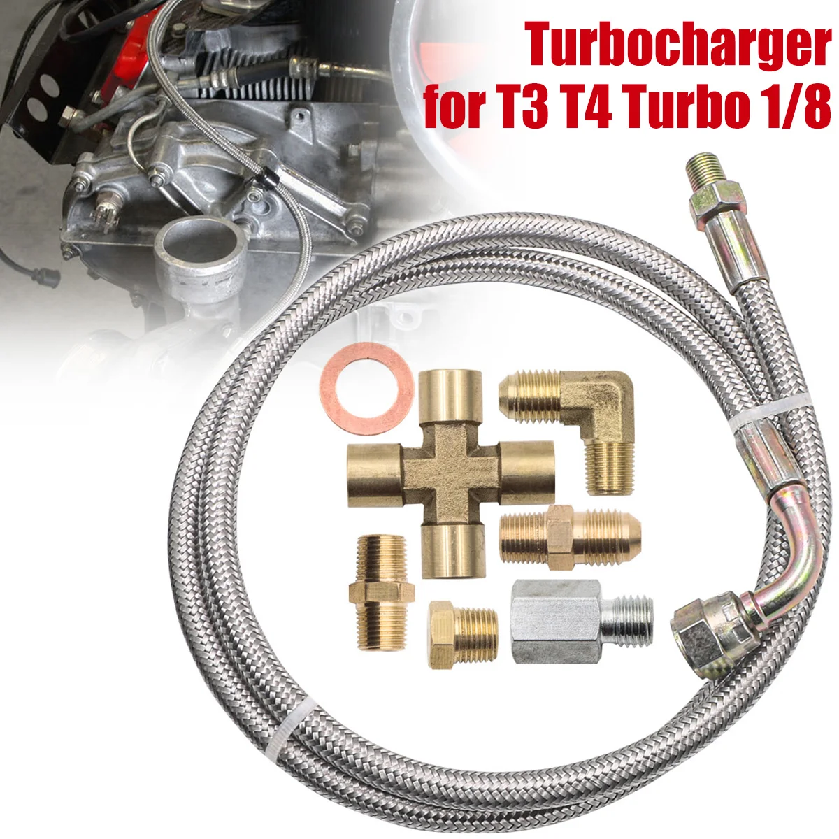 New-Turbo-Oil-Feed-Line-Kit-Universal-Oil-Return-Line-Kit-Oil-Drain ...