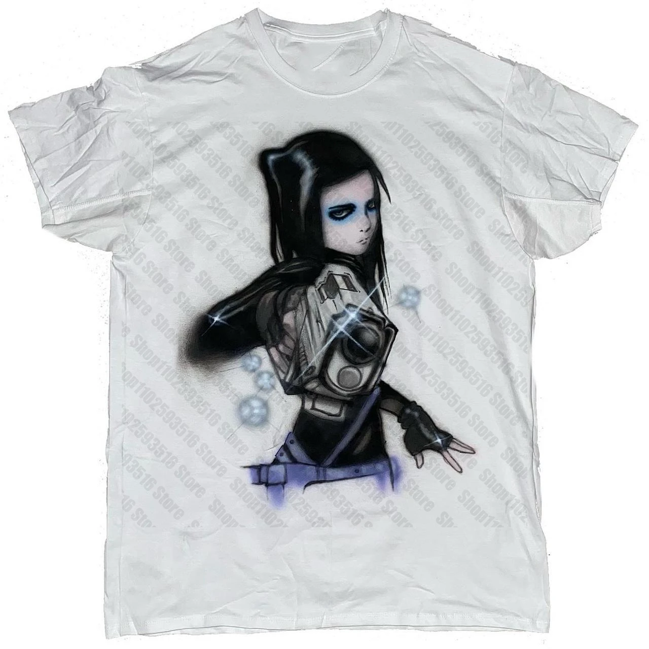Goth Aesthetic Clothing Harajuku Gothic Grunge Clothes Y2k Tops Graphic ...