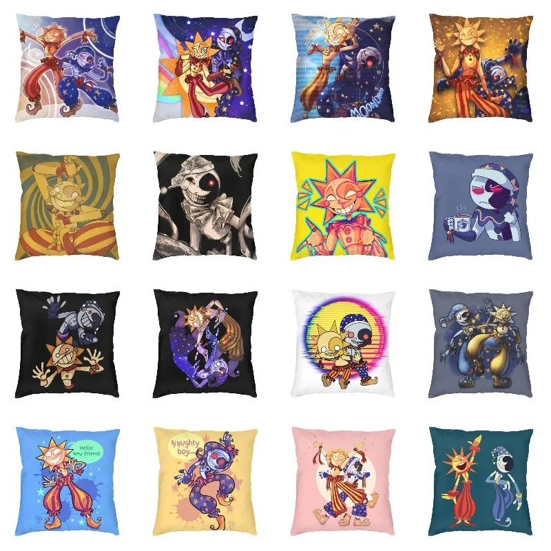 Sundrop And Moondrop FNAF Security Breach Cushion Cover Velvet Throw ...
