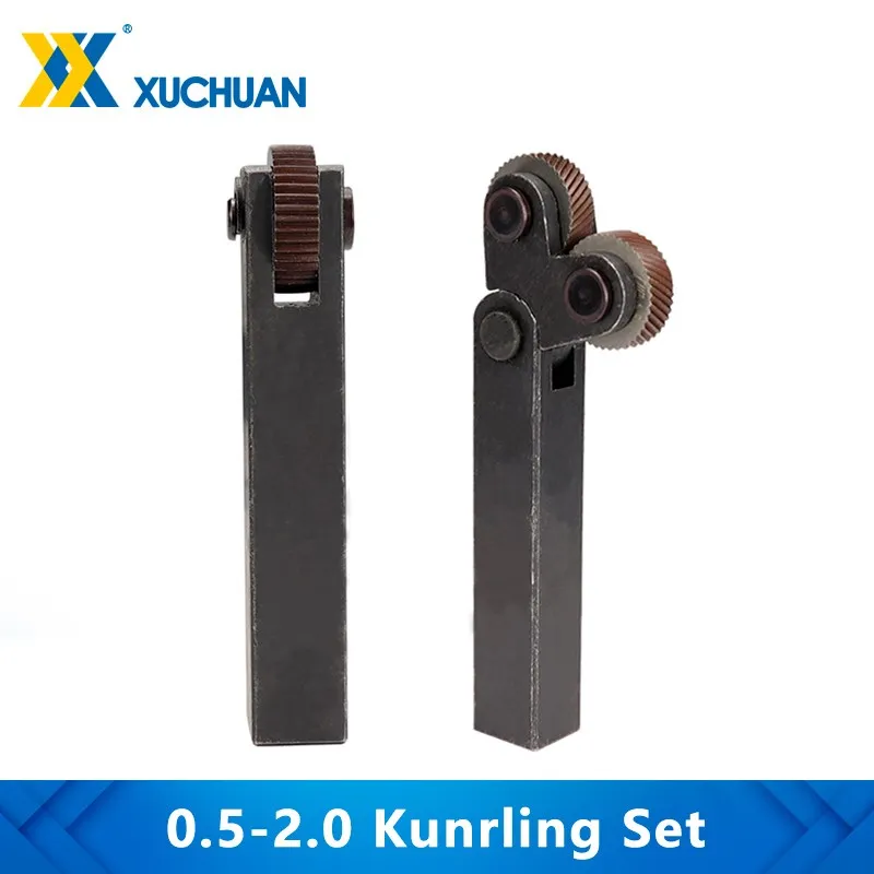 Knurling Set Dual Wheel Knurling Straight Knurling Cutter Tool 0.5-2 ...