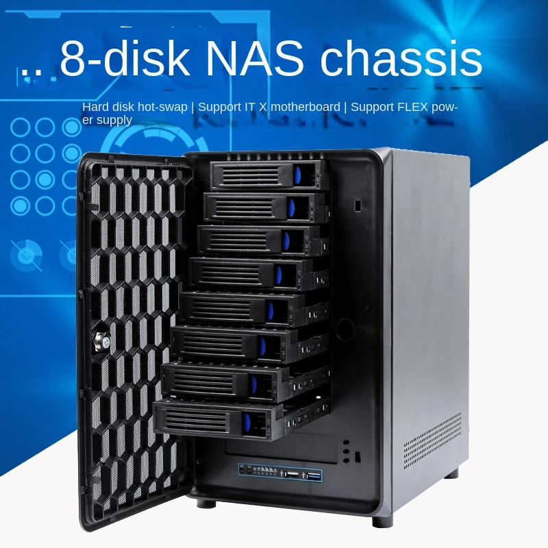 8-Disk NAS Chassis 8-Disk NAS Hot Plug ITX Mini Tower Home Network ...