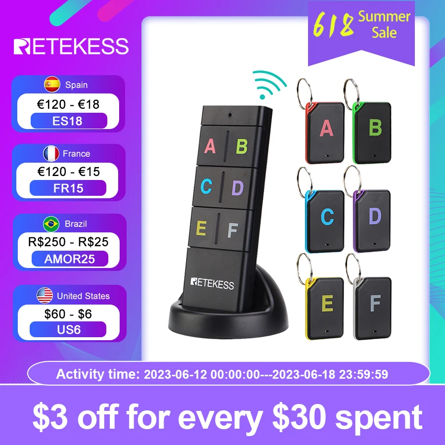 Th104 Wireless Key Finder Locator Pet Tracker Wallet Remote Control 1 6 ...