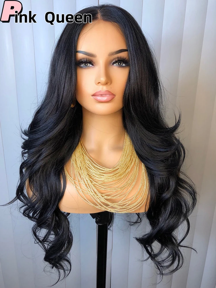 13-4-Fashion-lace-front-wig-Black-big-wave-wig-free-shipping-chemical ...