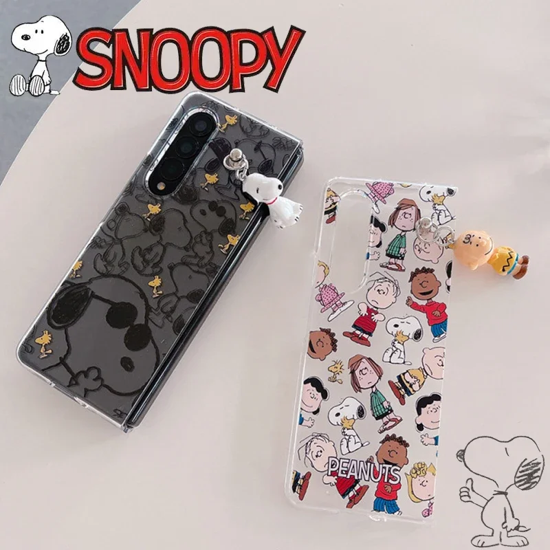 Snoopy-Case-for-Samsung-Z-Fold4-3-5G-Cartoon-Transparent-Pc-Hard-Shell ...