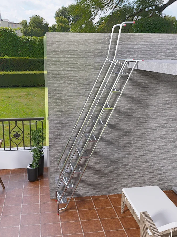Thickened-304-stainless-steel-outdoor-staircase-home-outdoor-ladder ...