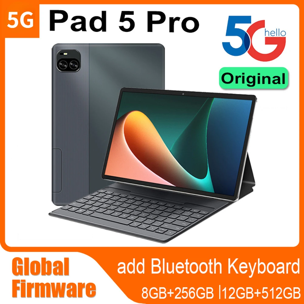 Original World Premiere Pad 5 Pro Tablet With Keyboard Snapdragon 860 ...