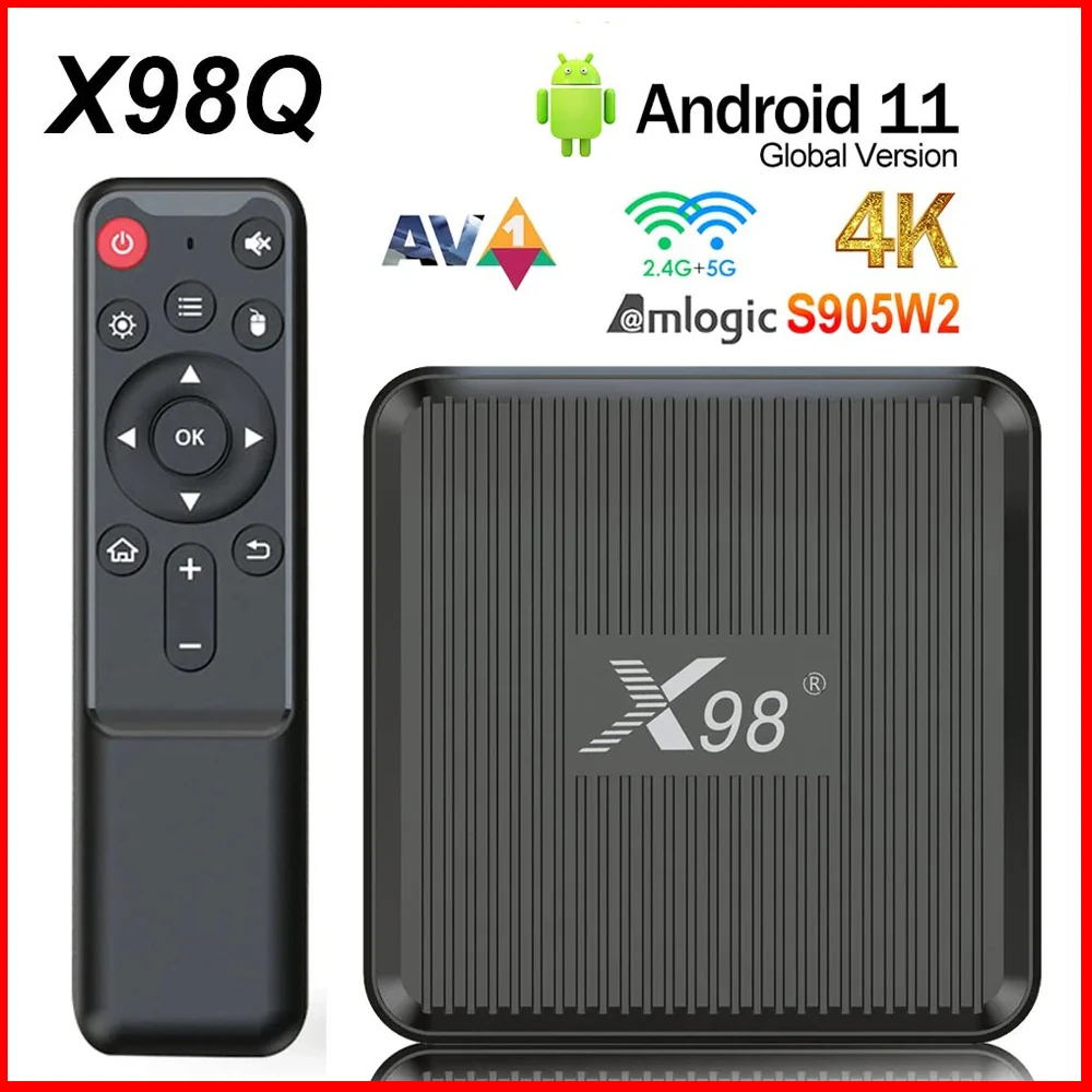 X98Q-Smart-TV-Box-AV1-Amlogic-S905W2-4K-HD-Smart-Media-Player-Set-Top ...