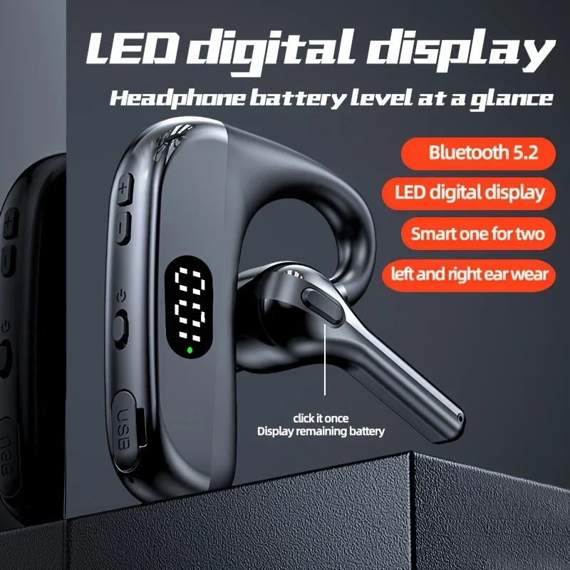 Bluetooth-V5-3-Headset-Wireless-Headphones-Hands-free-Earphones-30H ...