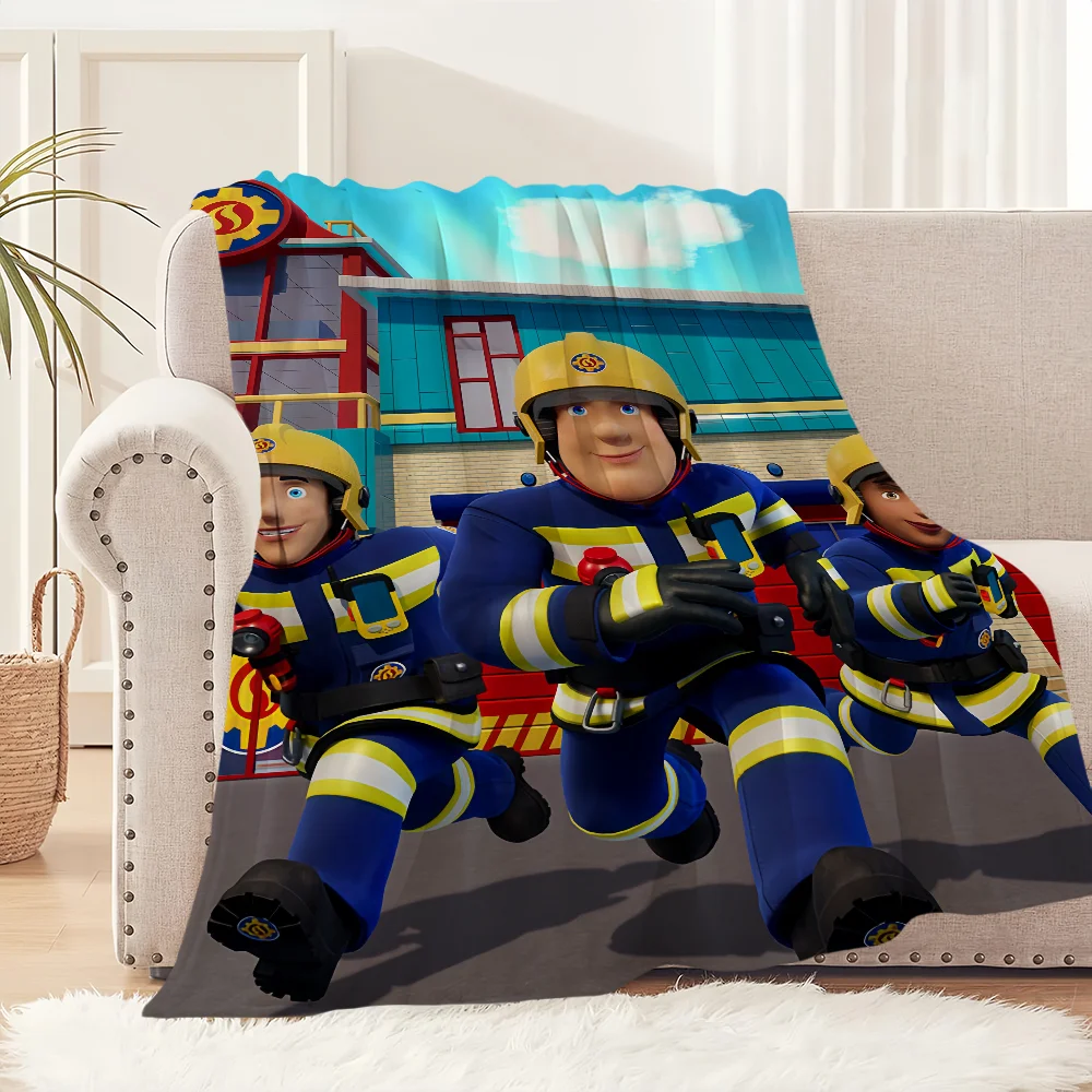 Cartoon Firemans Sams Blanket Soft Comfortable Nap Plush Suitable For ...