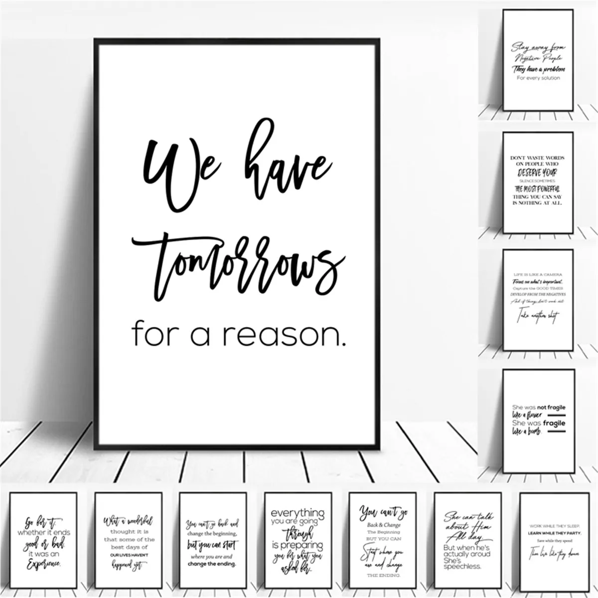 Minimalism-English-Sentences-Inspirational-Words-Posters-Prints-Canvas ...