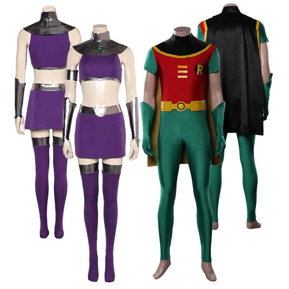 Disfraz-de-fantas-a-de-Robin-Starfire-para-hombre-y-mujer-traje-de ...