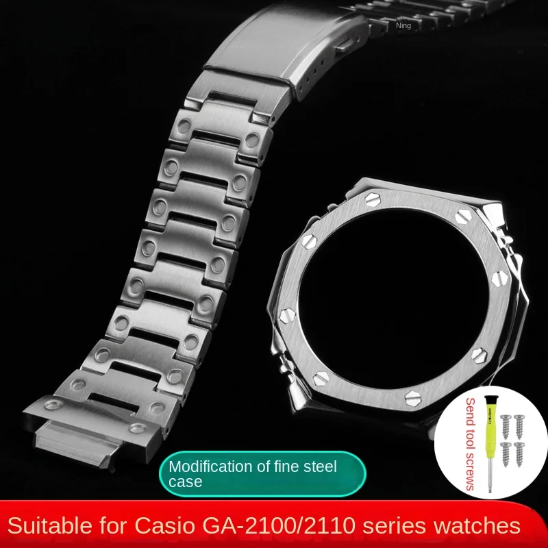 GA2100-GA2110-Metal-Case-Strap-for-Casio-Personalized-Revised-Strap ...