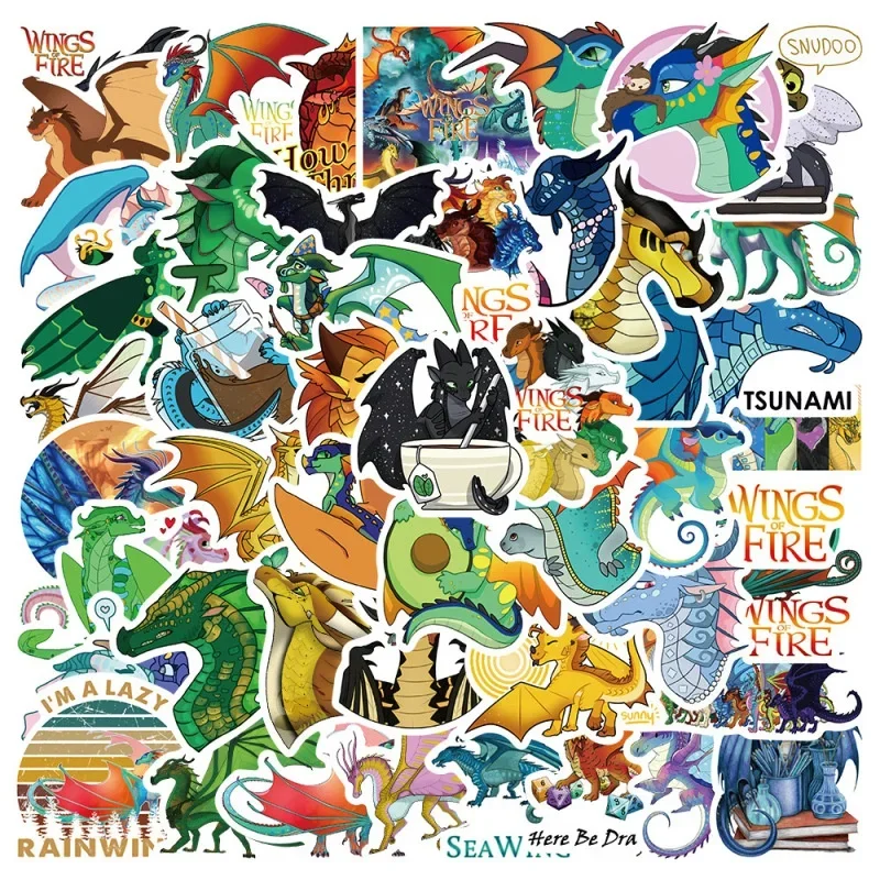 10-25-50Pcs-Wings-Fire-Anime-Novel-Graffiti-Stickers-Waterproof-Cartoon ...