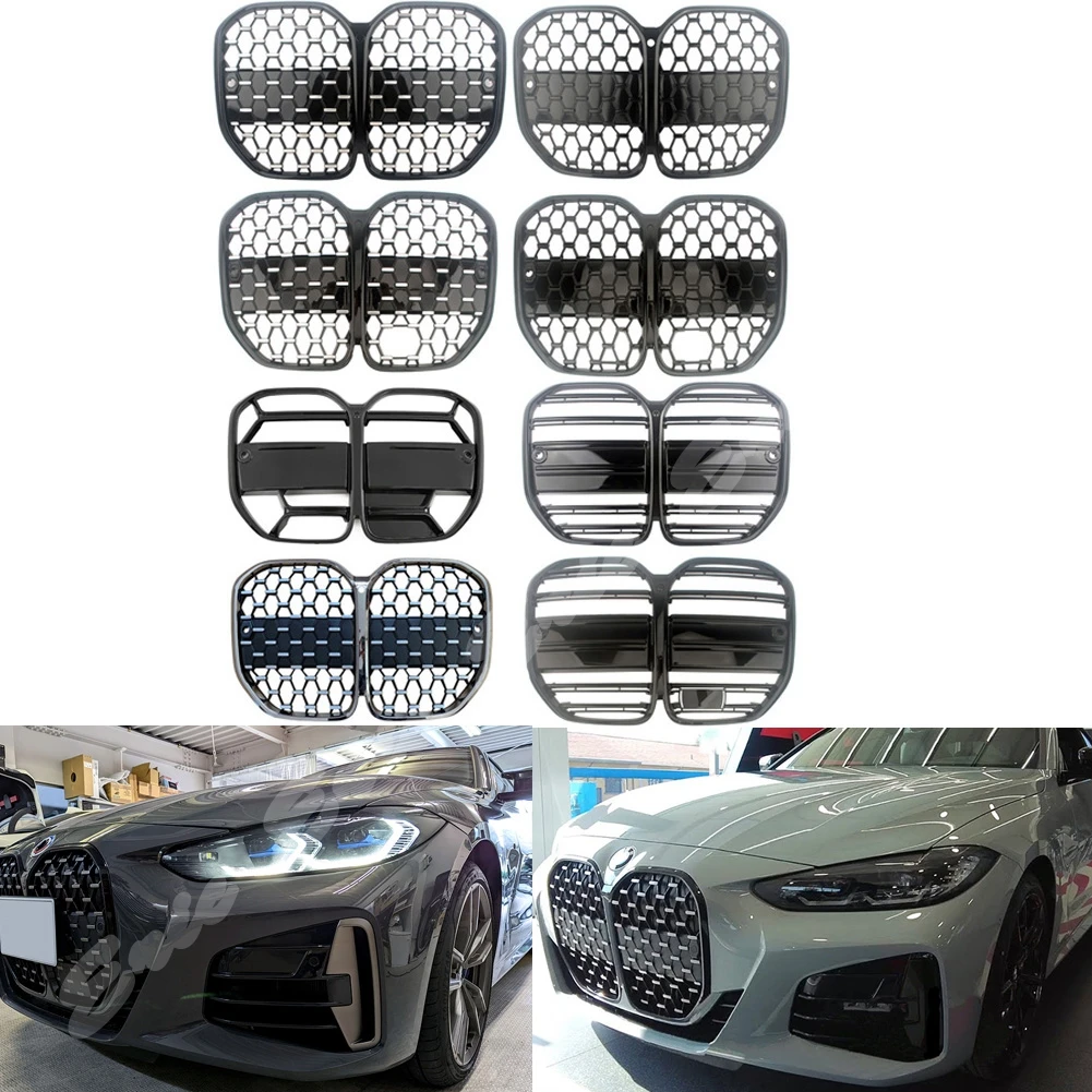 Front Center Grille Grills Meteor Grille Fit For Bmw G22 4-series Coupe ...