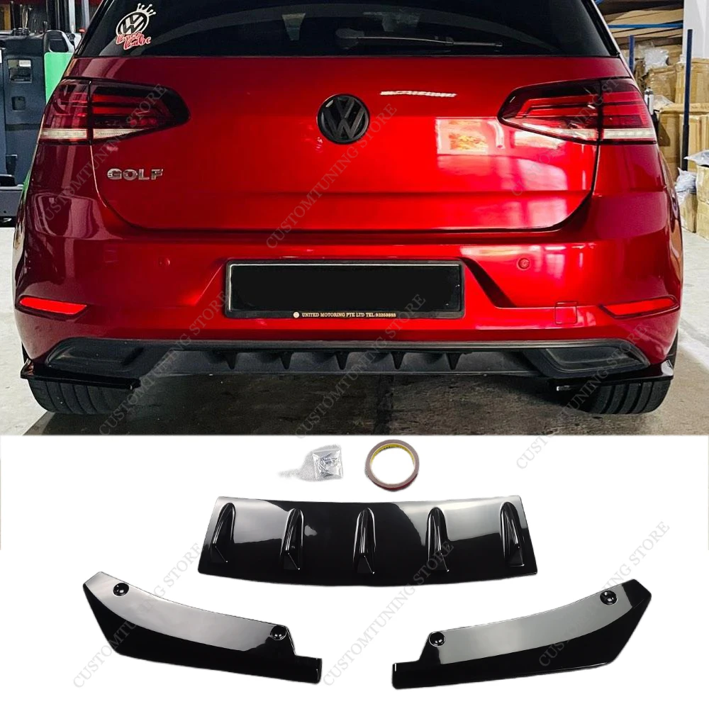 For-VW-GOLF-MK7-MK7-5-Rear-Bumper-Diffuser-Side-Splitter-GOLF-7-5-TSI ...