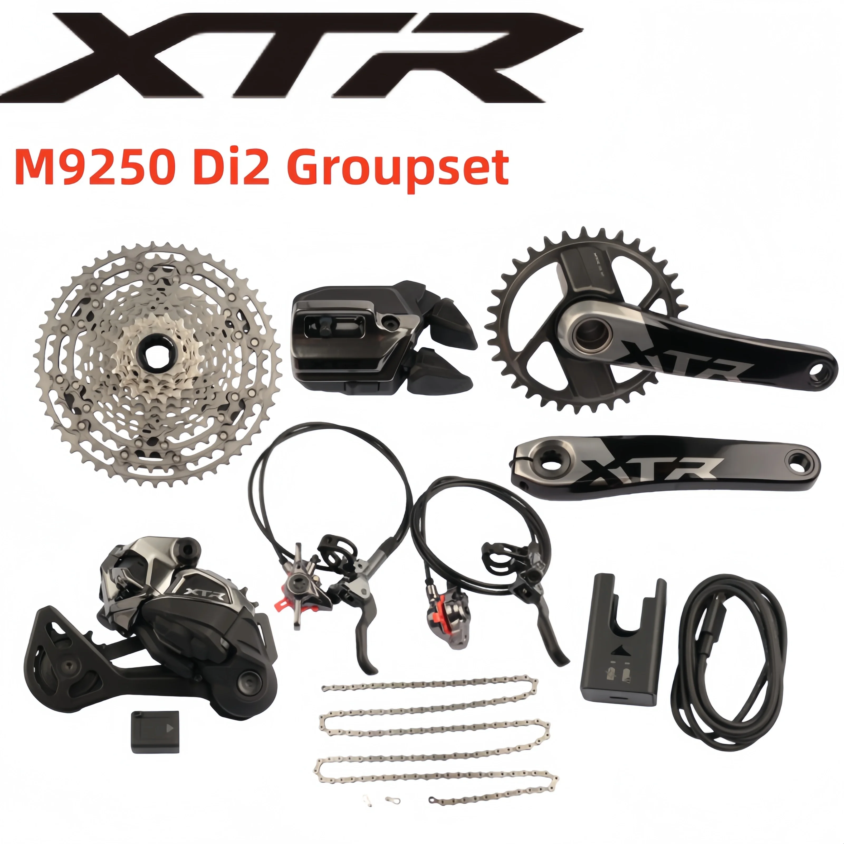 Shimano XTR Series Di2 Groupset M9250 Crankset 170/175MM 34/36/38T 1X12 ...