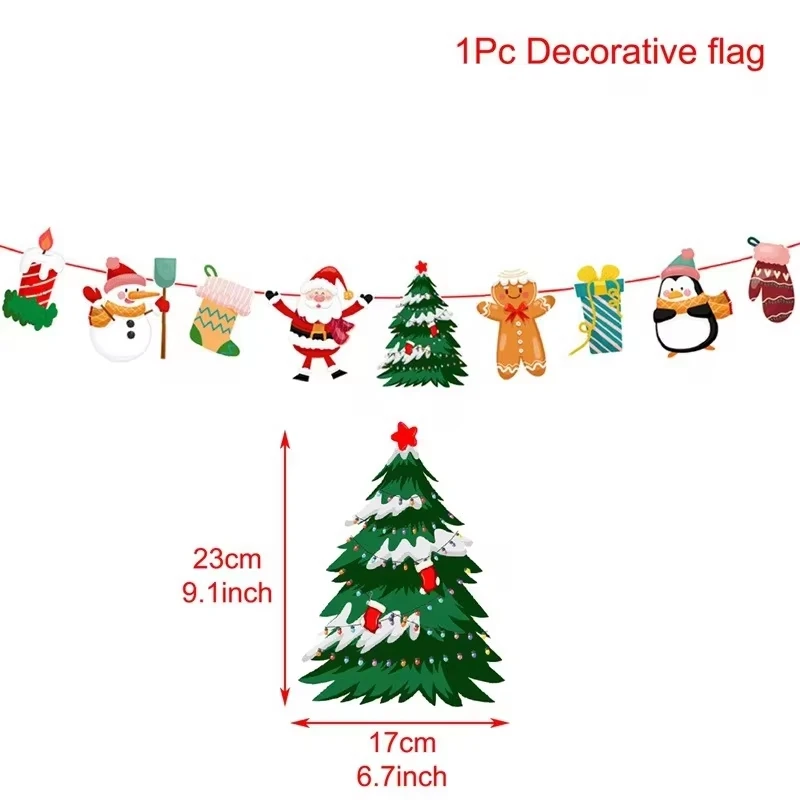 Christmas Banner Garland Merry Christmas Decoration for Home 2024 ...