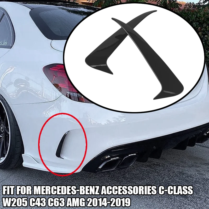 Fit For Mercedes-Benz C-Class W205 C43 C63 AMG 2014-2019 Rear Bumper ...