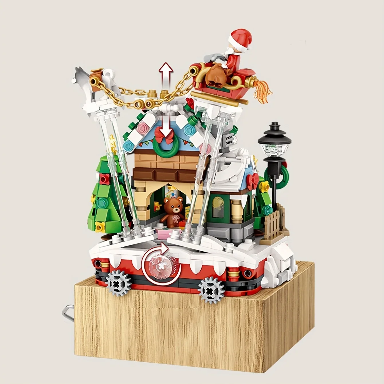 Christmas House Music Box Music Box, Baby Building Block Toys ...