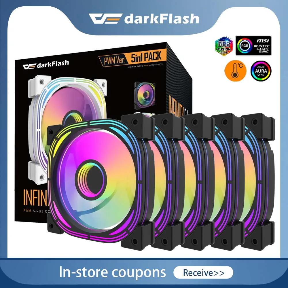 Darkflash-INF24pro-Computer-Case-Fan-4pin-PWM-ARGB-RGB-Silent-120mm-Air ...