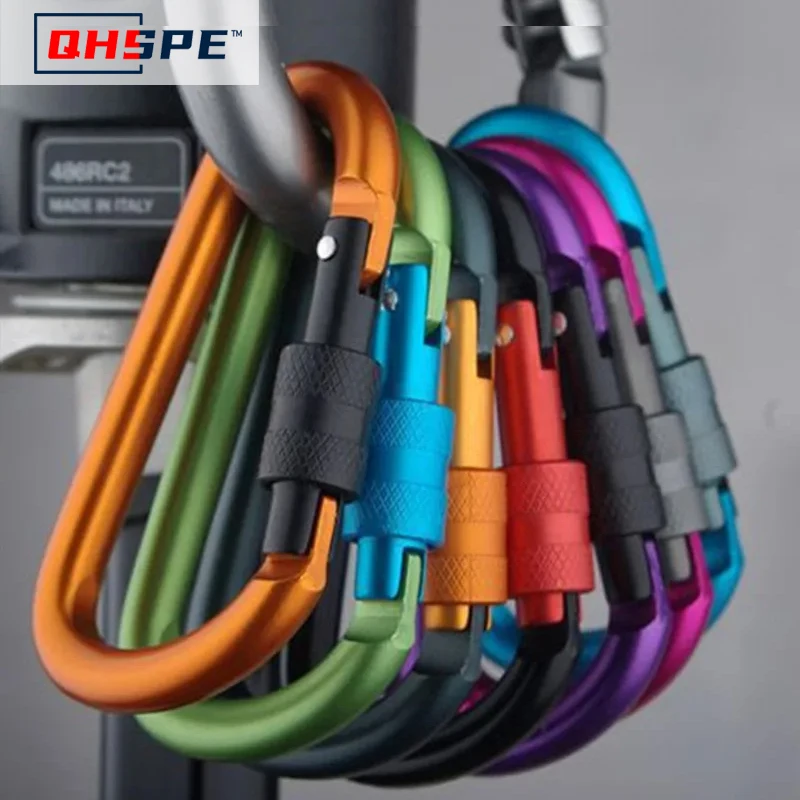1pcs-D-Shape-Hook-Escape-Supplies-Carabiner-Fast-Hanging-Nut-Buckle ...