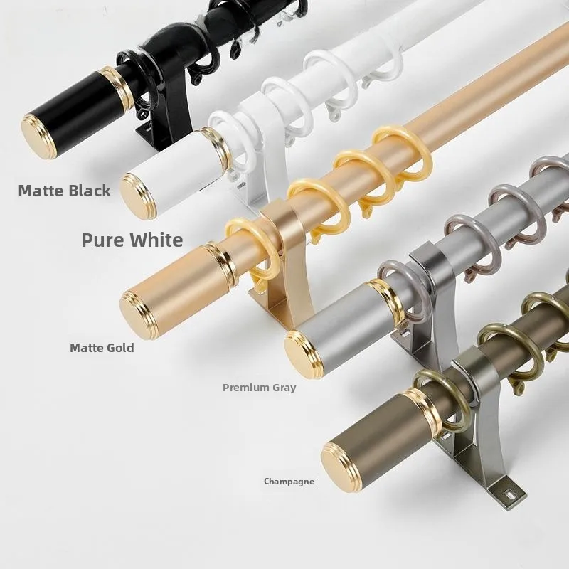 Aluminum Alloy Roman Pole Curtain Tra Slide Rail Simple Thiened Curtain ...