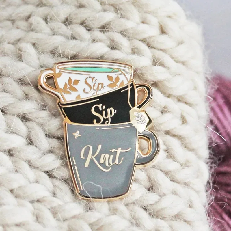 Sip-Sip-Knit-Teacup-Enamel-Lapel-Pin-Collect-Badge-Cute-Children-Gift ...