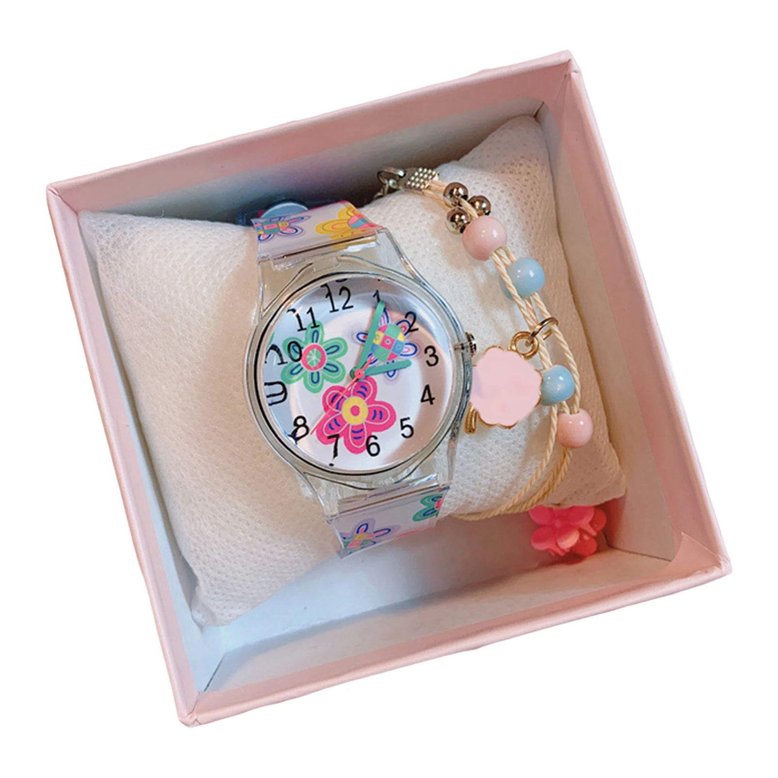 Kids-Quartz-Watch-Girls-Time-Machines-with-Flower-Dial-and-Silicone ...