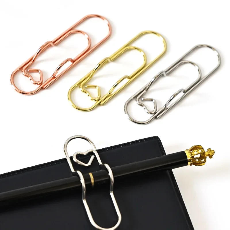 10Pcs-Metal-Pen-Holder-Clip-Paper-Clips-Bookmarks-Photo-Memo-Ticket ...