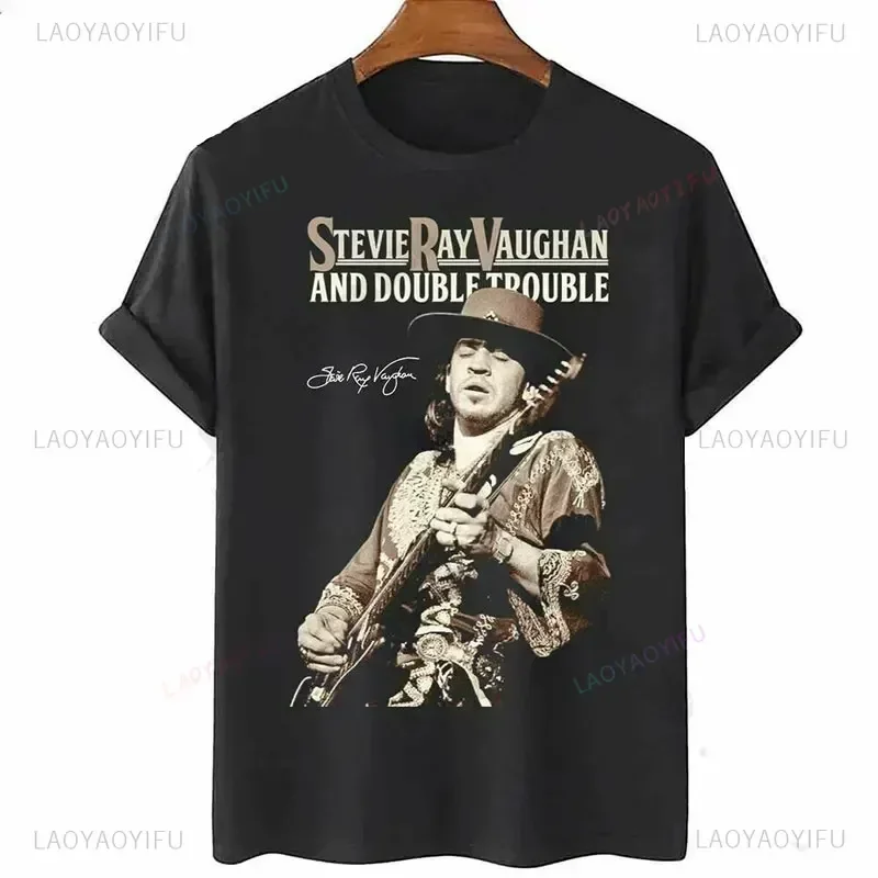 Man Woman Tee Stevie Ray Vaughan Guitar Blues Rock Legend SRV Unisex O ...
