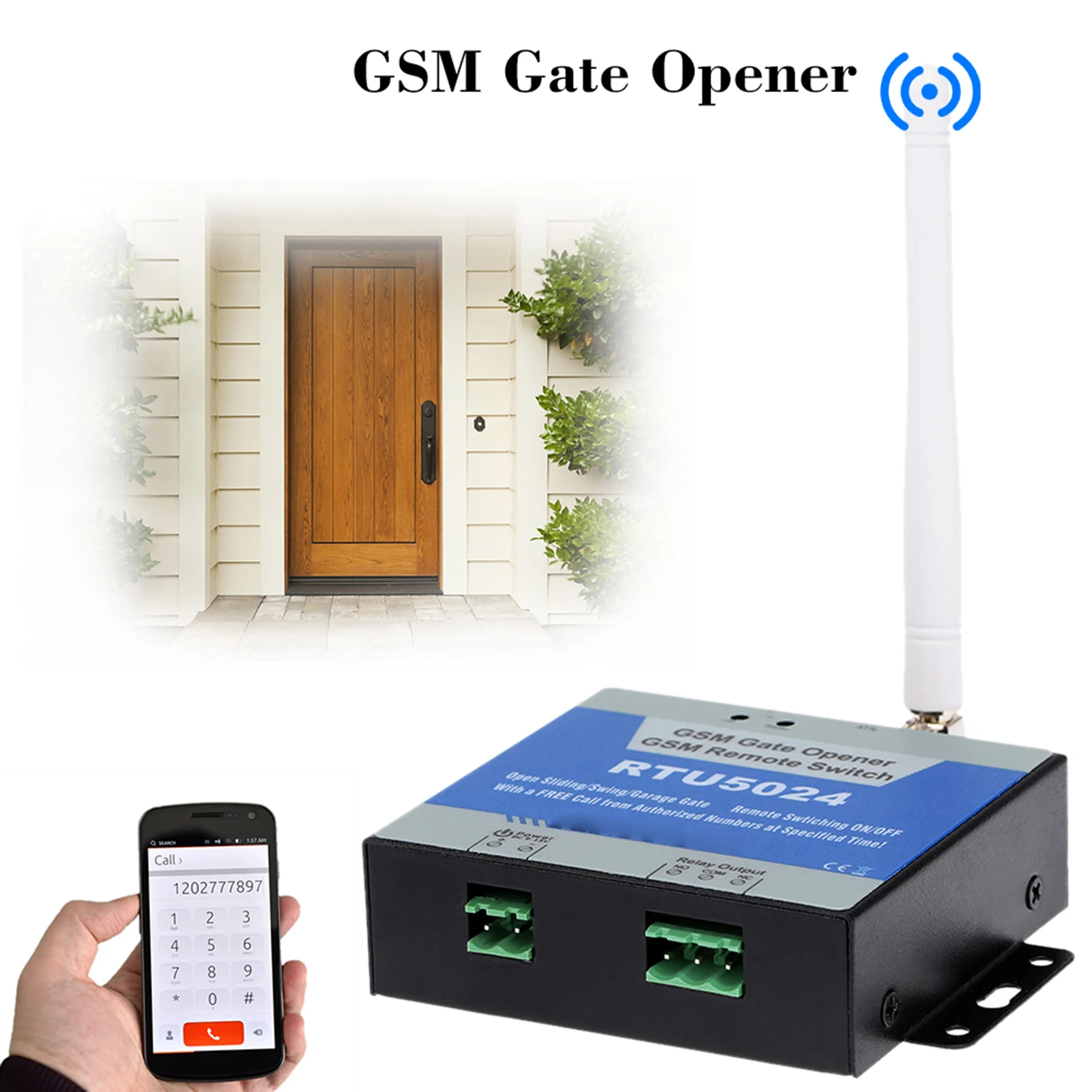 GSM-Door-Gate-Opener-Remote-On-Off-Switch-Free-Call-SMS-Command-Support ...