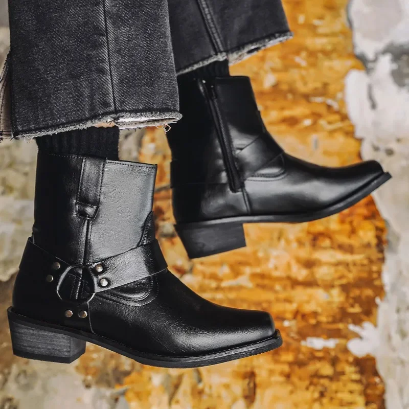 Botas de caballero para hombre, Botas de vaquero del oeste, Botas de ...