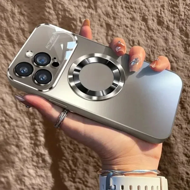 Luxury Titanium Metallic Matte Case For iPhone 16 15 14 13 12 11 Pro ...