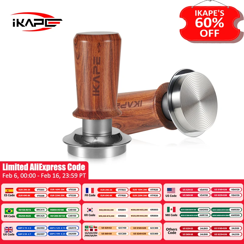 IKAPE-Espresso-Coffee-Tamper-Spring-loaded-Calibrated-Tamper-with ...