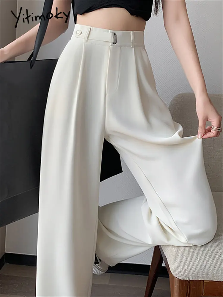 Yitimoky-Solid-Pants-for-Women-2022-New-Fashion-Office-Ladies-Folds ...