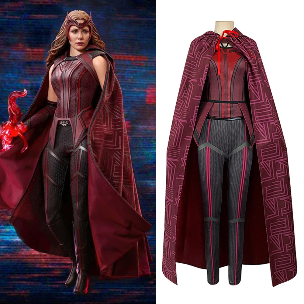 Wanda-Vision-Scarlet-Witch-Cosplay-Costume-for-Women-Adult-Cloak-Top ...