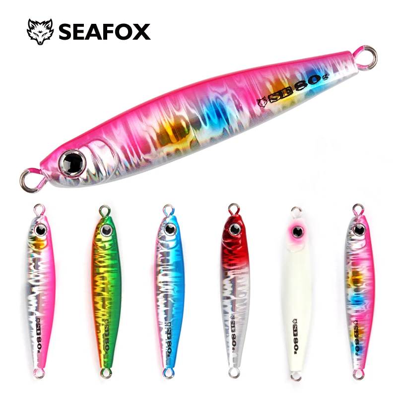 2023 Cast Metal Jig Slow Pitch Jig 40 60 80G Shore Casting Jigging Spoon Saltwater Fishing Lure ...