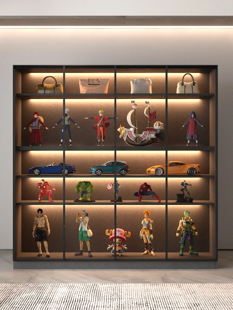 Modern-simple-hand-cabinet-transparent-tempered-glass-door-toy-display ...