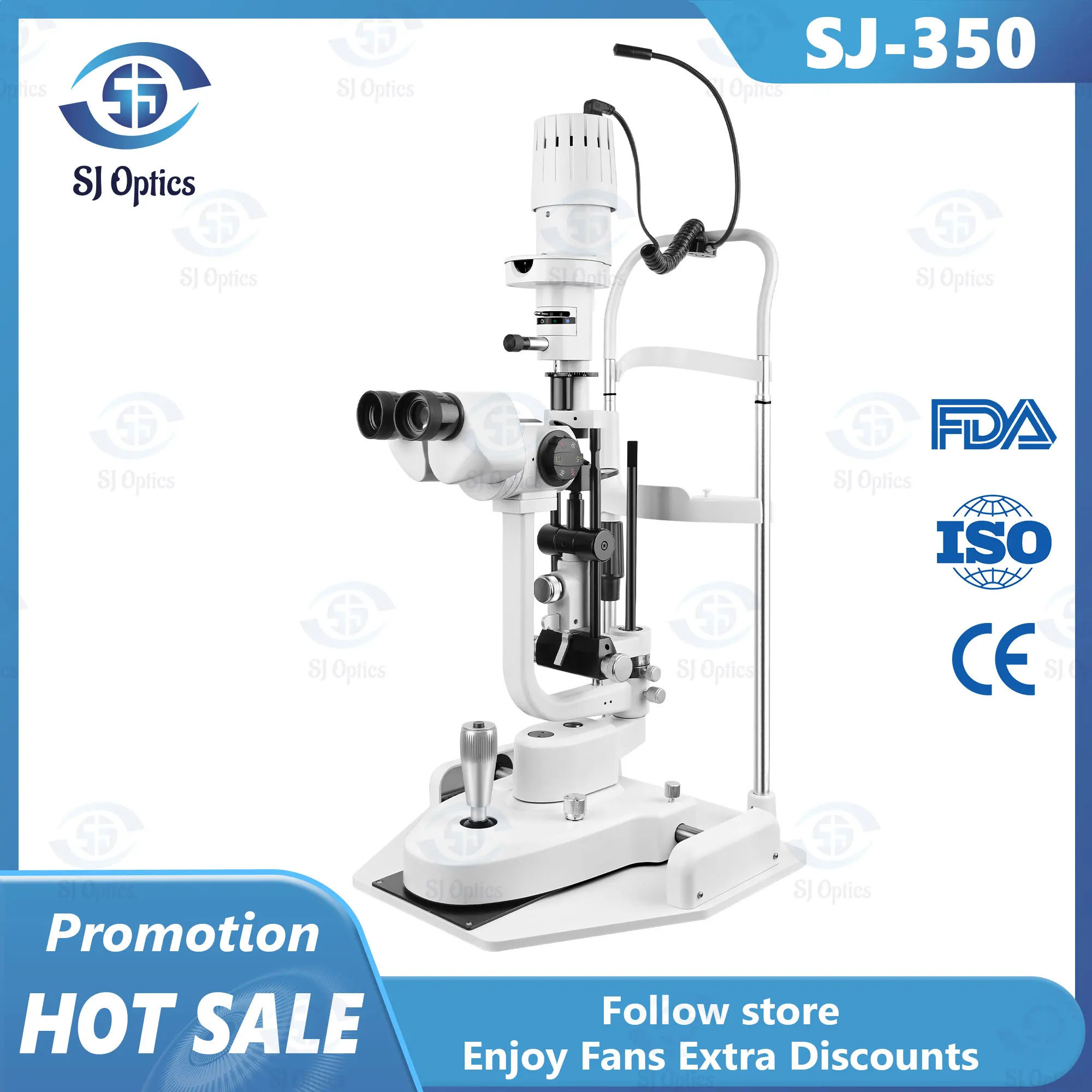 SJ-350-Slit-Lamp-Table-Optical-Microscope-with-LED-Illumination-Five ...