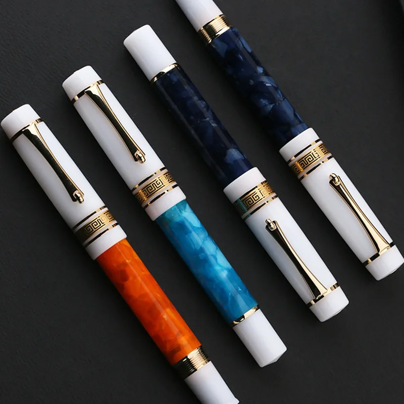 New-MAJOHN-M400-Resin-Fountain-Pen-EF-F-Nib-Gold-Clip-Fantastic-Pen-For ...