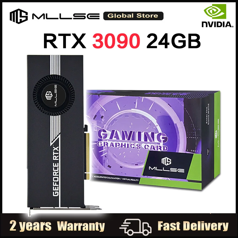 MLLSE RTX 3090 24G Turbine Video Card 384bit NVIDIA GDDR6X GUP Rtx3090 24gb Supports Computer ...