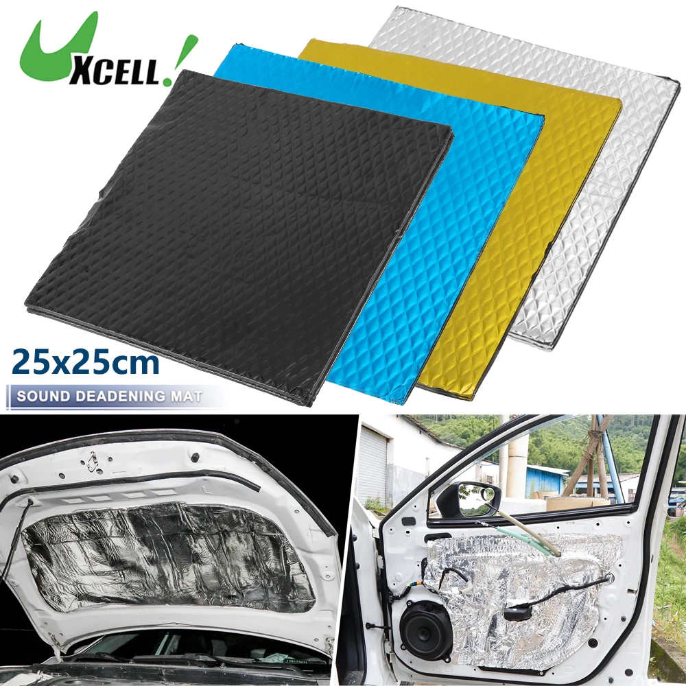 UXCELL-2-Pcs-Car-Sound-Deadener-Mat-Butyl-Rubber-Rhombus-Engine-Hood ...