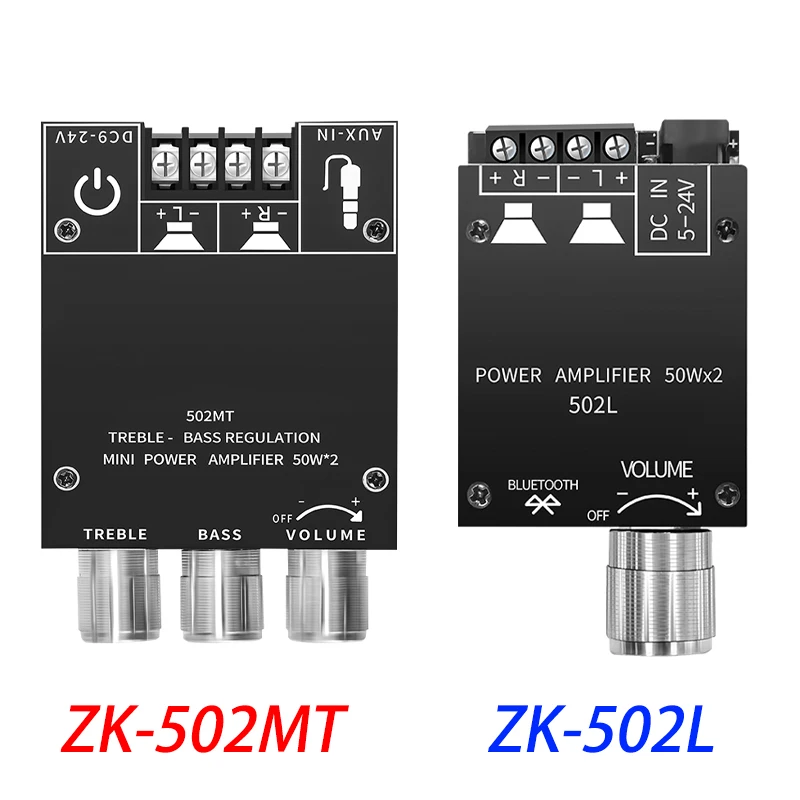 ZK-502L-502MT-Mini-Bluetooth-5-0-Wireless-Audio-Digital-Power-amplifier-Stereo-board-50Wx2 ...