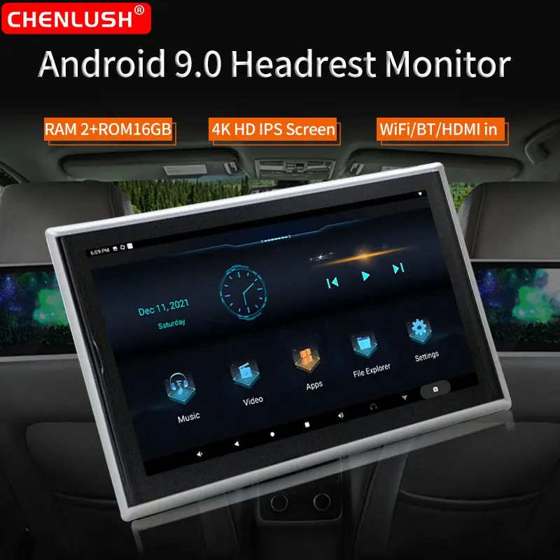 Car-TV-Headrest-Monitor-Touch-Screen-9-10-Inch-Android-9-0-Auto-Rear ...